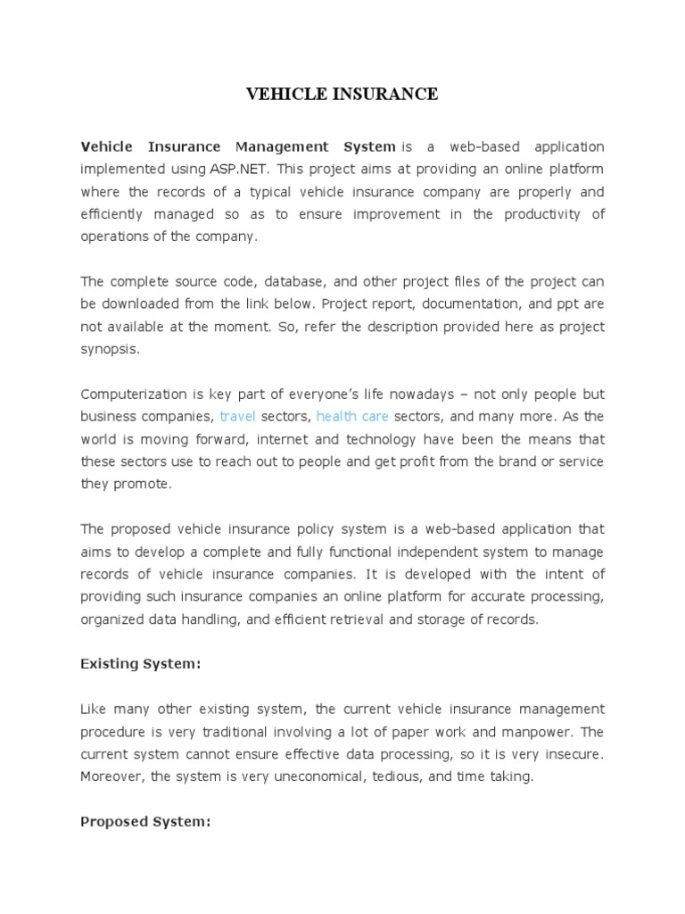 Vehicle Insurance | PDF | User (Computing) | Databases