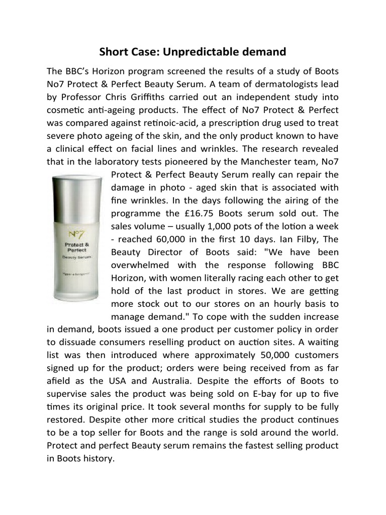 Case Unpredictable Demand | PDF | Business