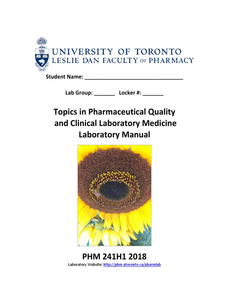 Pharmaceutical Quality and Clinical Laboratory Medicine Laboratory ...