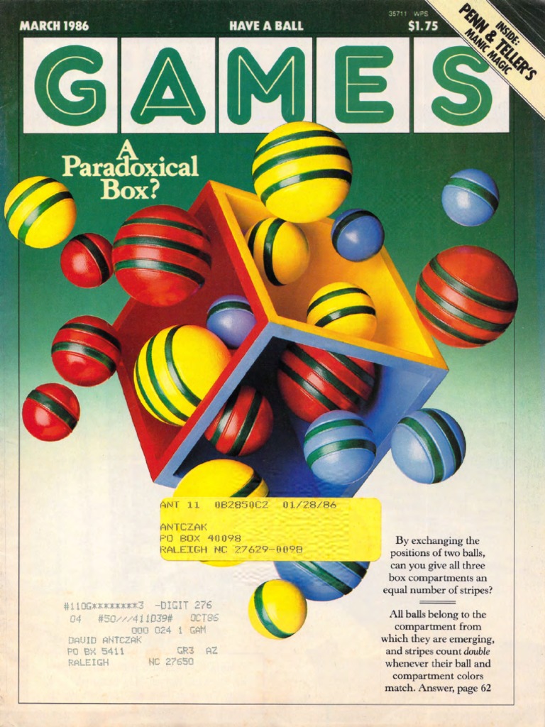 GAMES - 73 - 1986 - March No Ads | PDF | Mail | Leisure