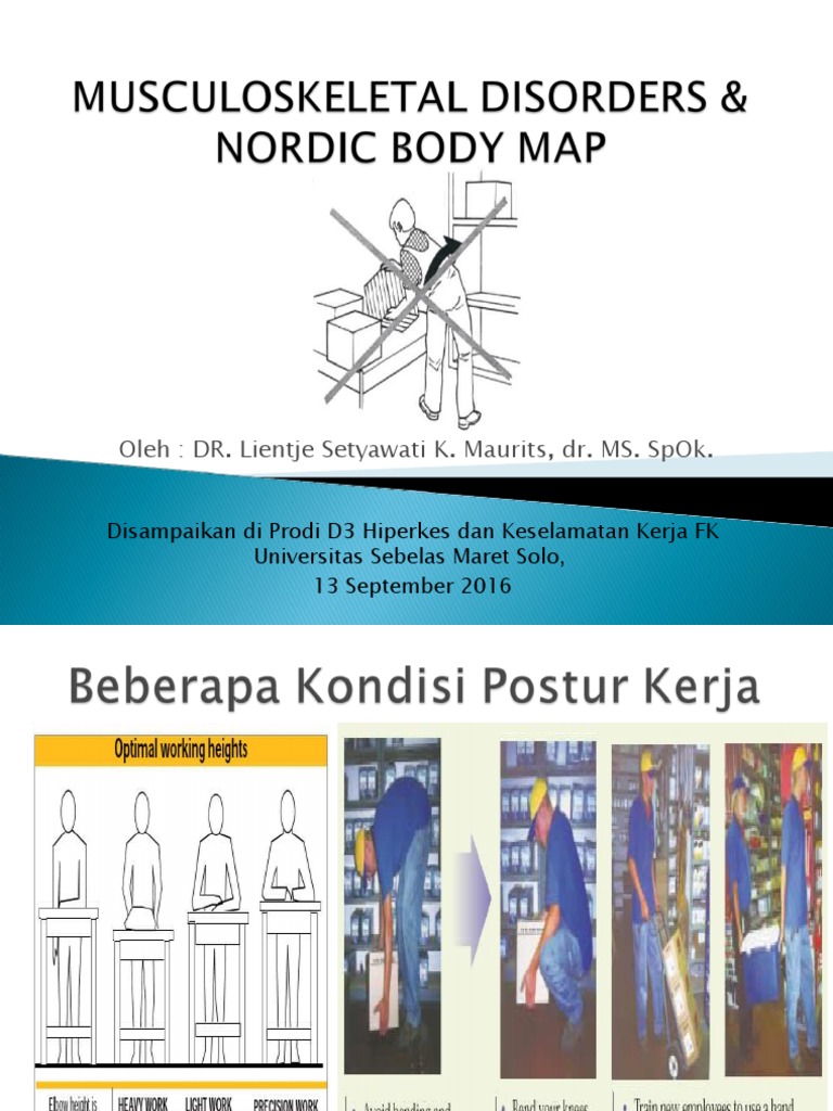 MSDs & Nordic Body Map - 13 Sep 2016 | PDF
