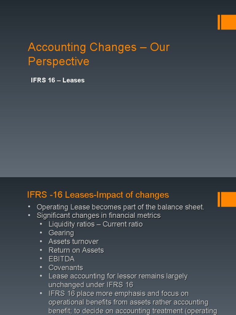 Accounting Changes - IFRS 16 | PDF | International Financial Reporting ...