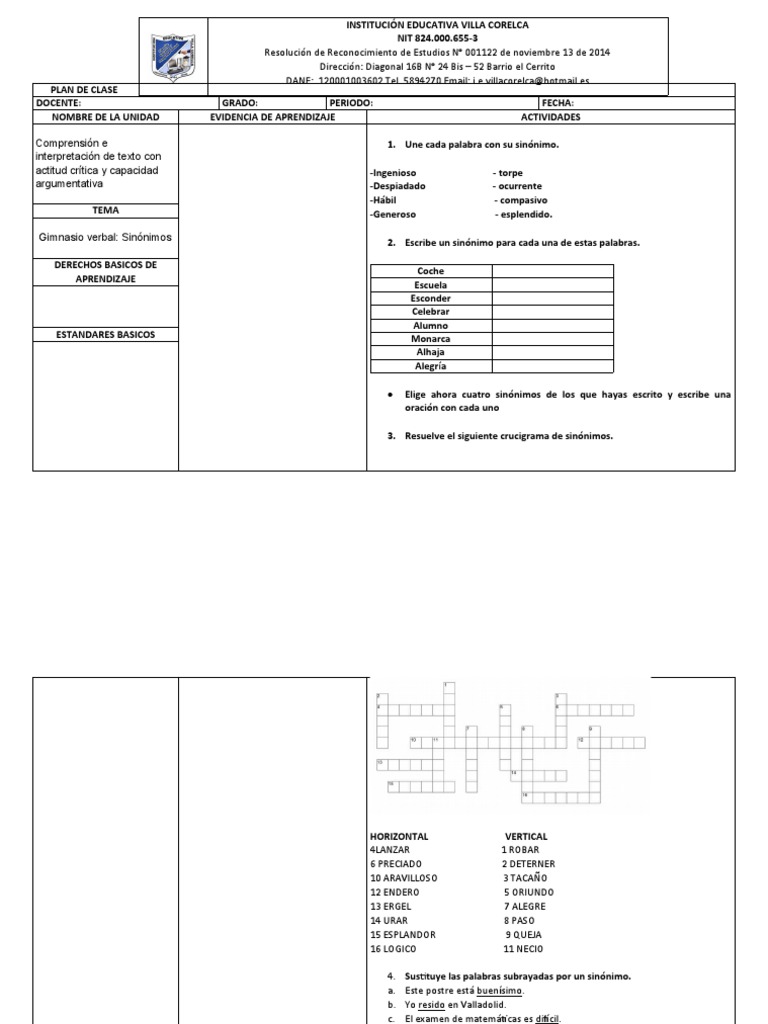Institución Educativa Villa Corelca | PDF | Cognición | Aprendizaje