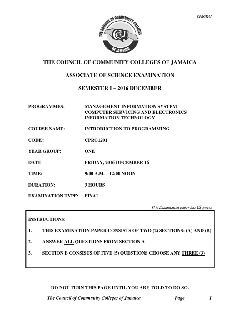 Introduction To Programming Exam Questions Pdf C Sharp Programming Language Computer Program