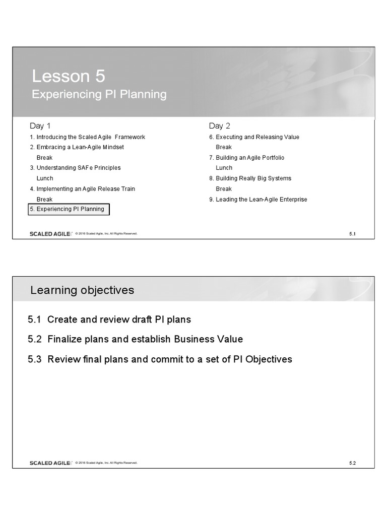 Experiencing PI Planning (V4.0.4.1) - A4 | PDF | Scrum (Software ...