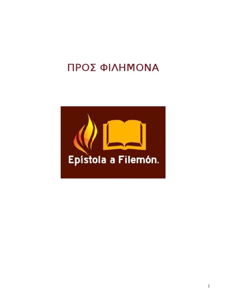 FILEMON | Descargar gratis PDF | Epístola a Filemón | Pablo el apóstol