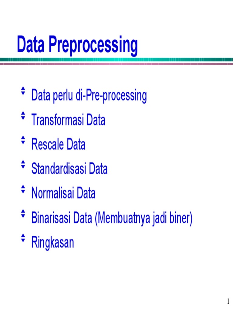 Data Preprocessing PDF | PDF
