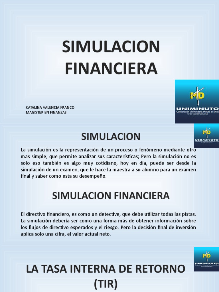 1 Simulacion Financiera | PDF | Tasa interna de retorno | Valor ... 1 Simulacion Financiera | PDF | Tasa interna de retorno | Valor ...