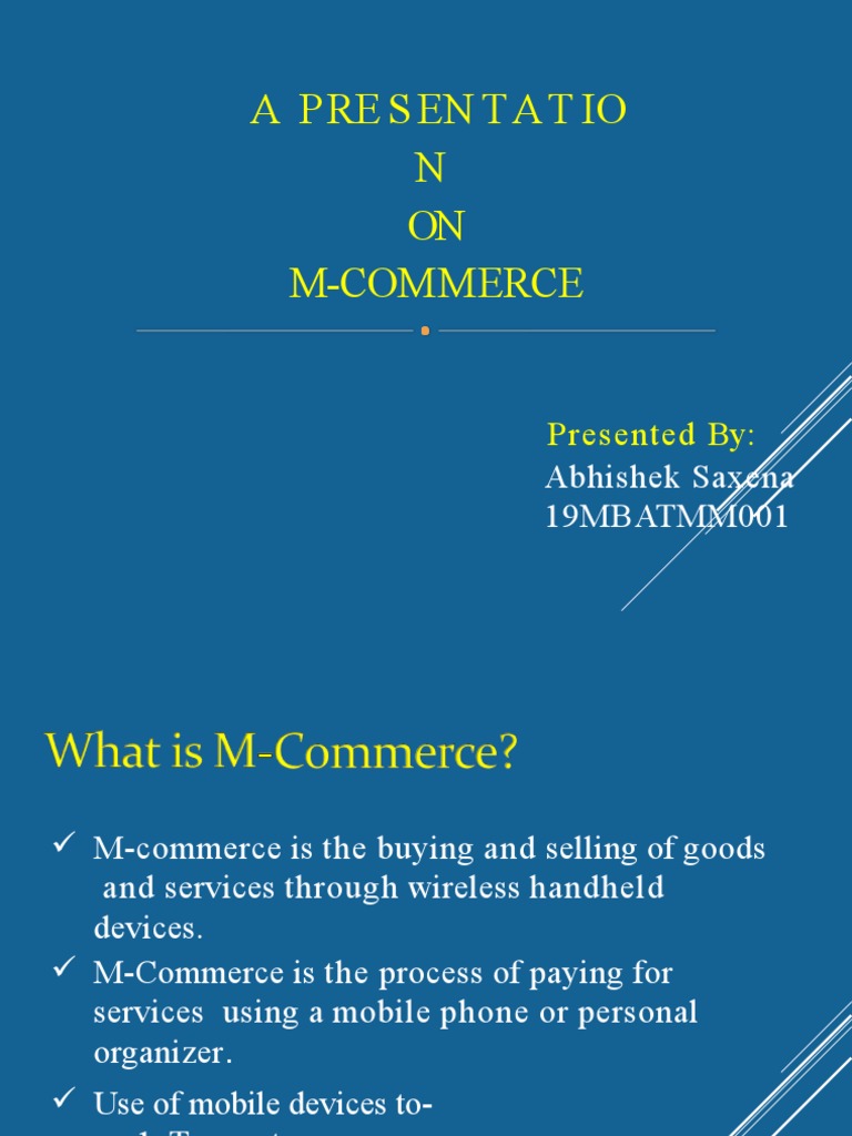 M Commerce | PDF | Mobile Phones | E Commerce