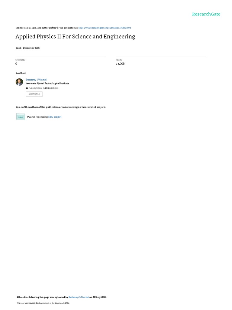 Appliedphysicsii Pdf Pdf Entropy Diffraction