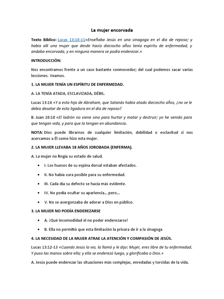 La Mujer Encorvada | PDF | Jesús | Religión y creencia