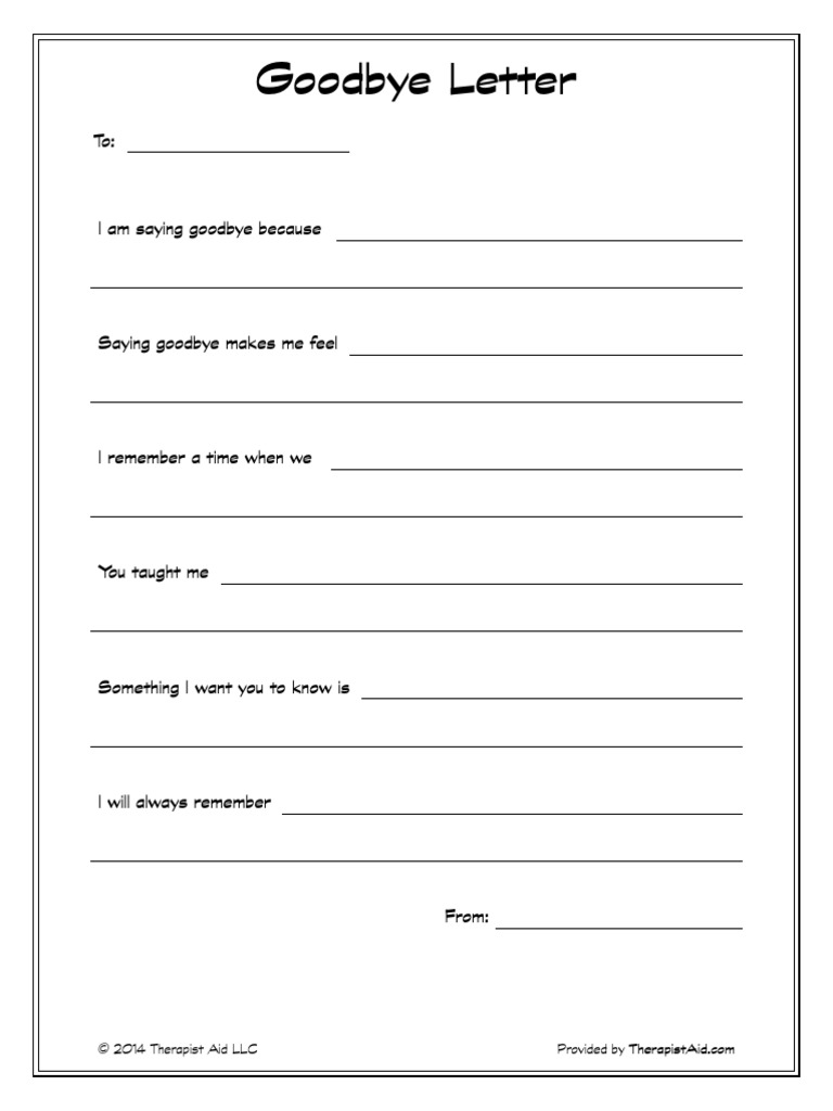 Goodbye Letter PDF | PDF