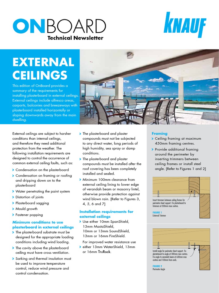 Knauf OnBoards External Ceilings | Download Free PDF | Drywall ...