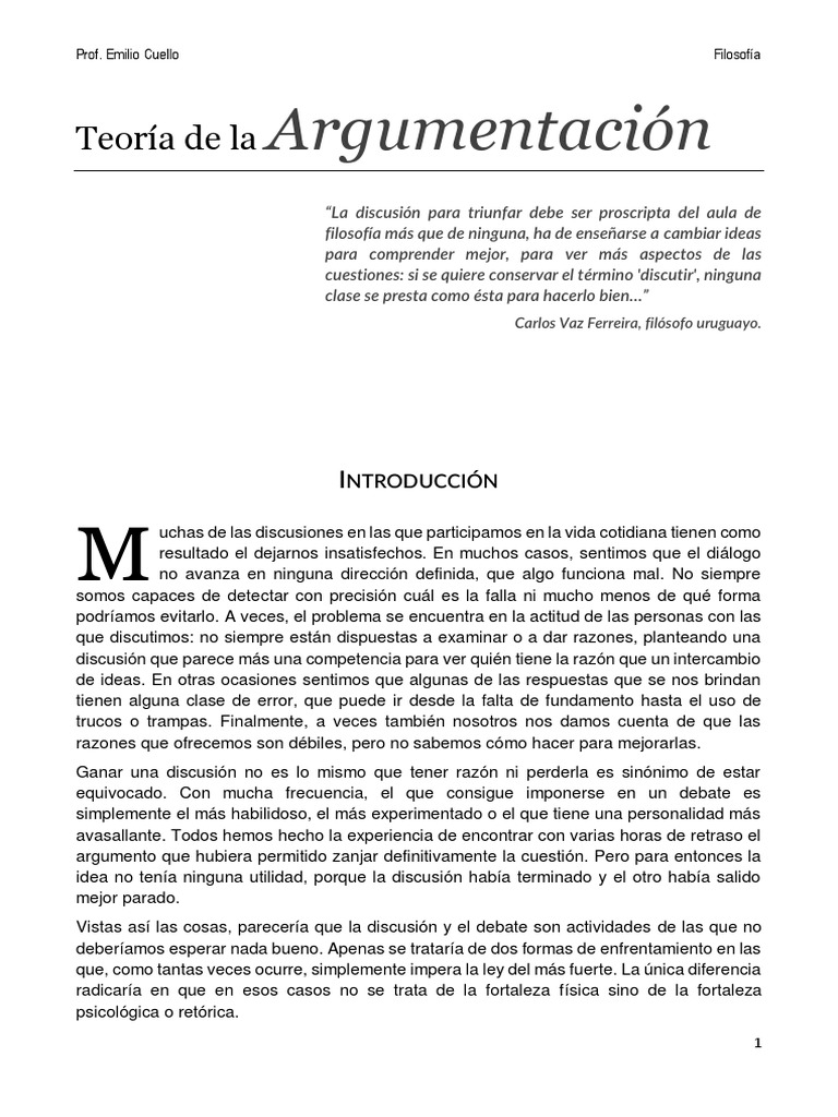 Mejora tus discusiones con argumentación | PDF | Argumento | Proposición