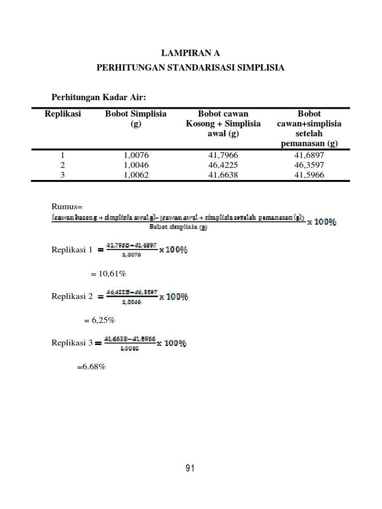 Perhitungan Parameter Mutu PDF | PDF