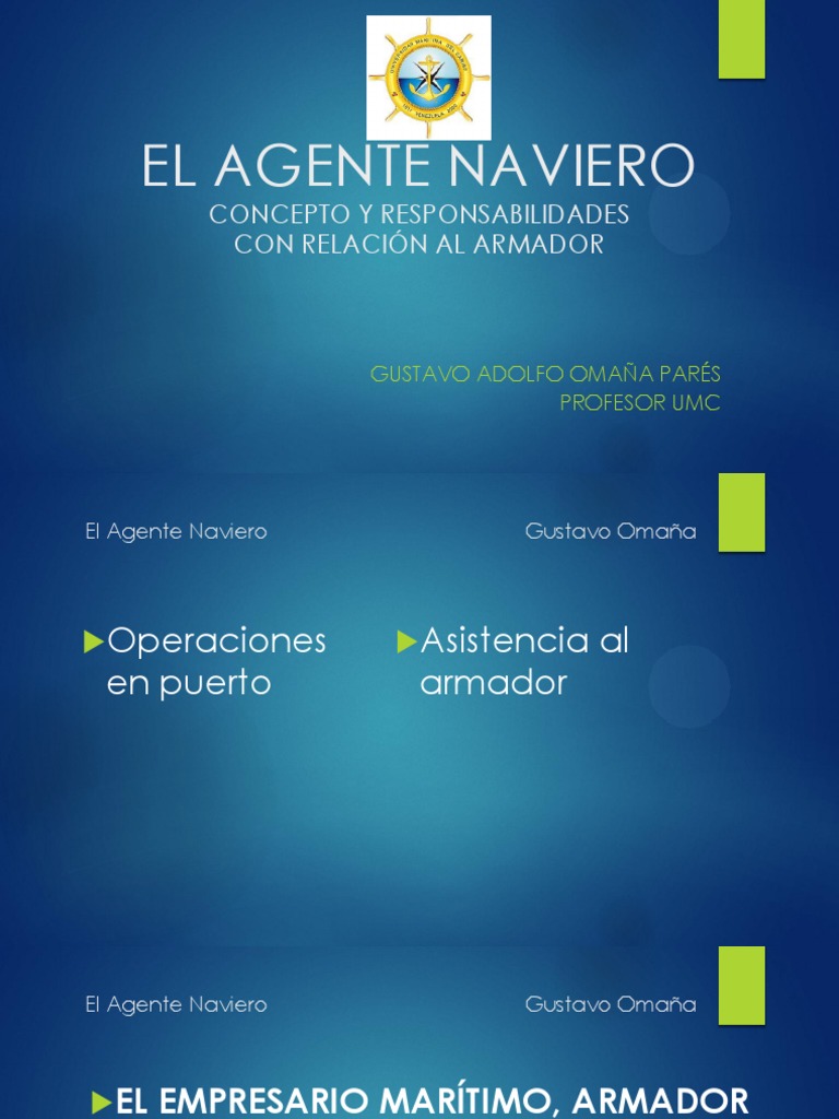 El Agente Naviero - Gustavo Omaa PDF | PDF | Gobierno | Transporte