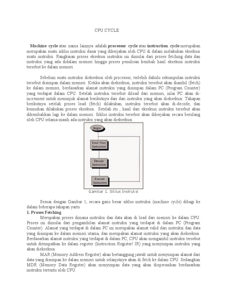 Siklus Instruksi pada CPU | PDF