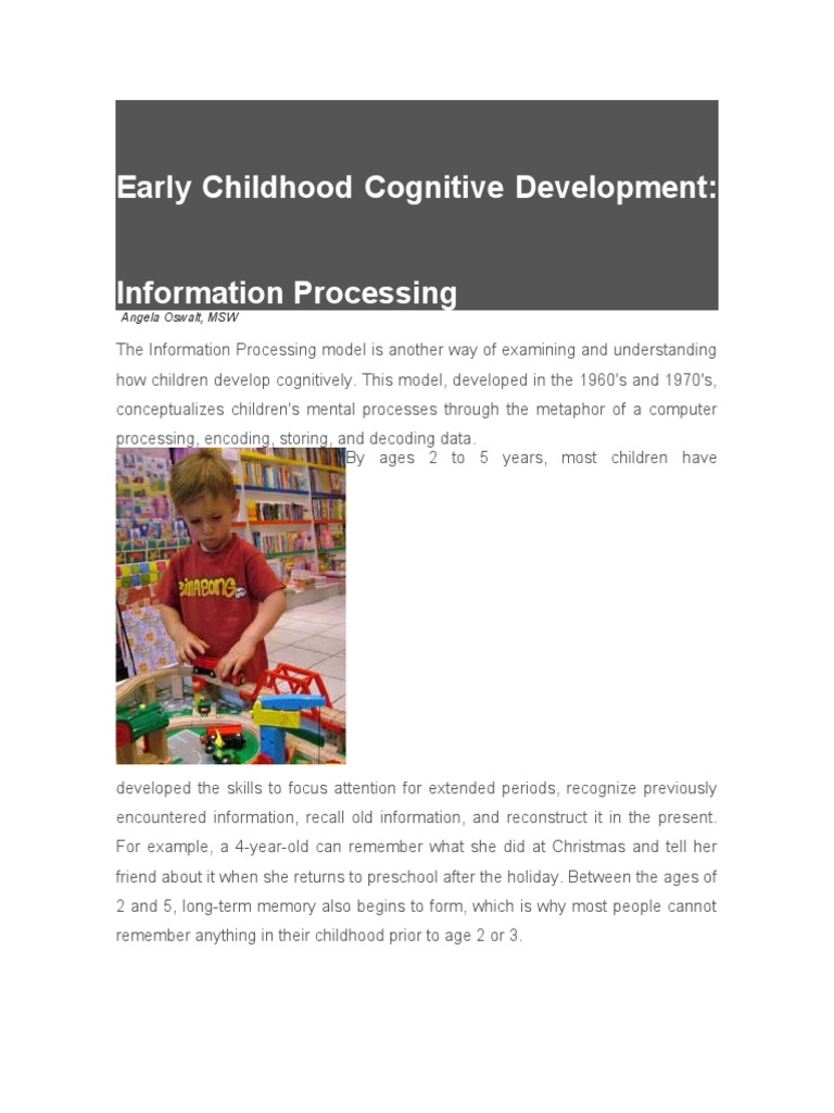 Early Childhood Cognitive Development | PDF | Information Processing ...