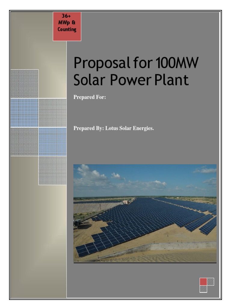 Project Proposal | PDF | Solar Power | Photovoltaics