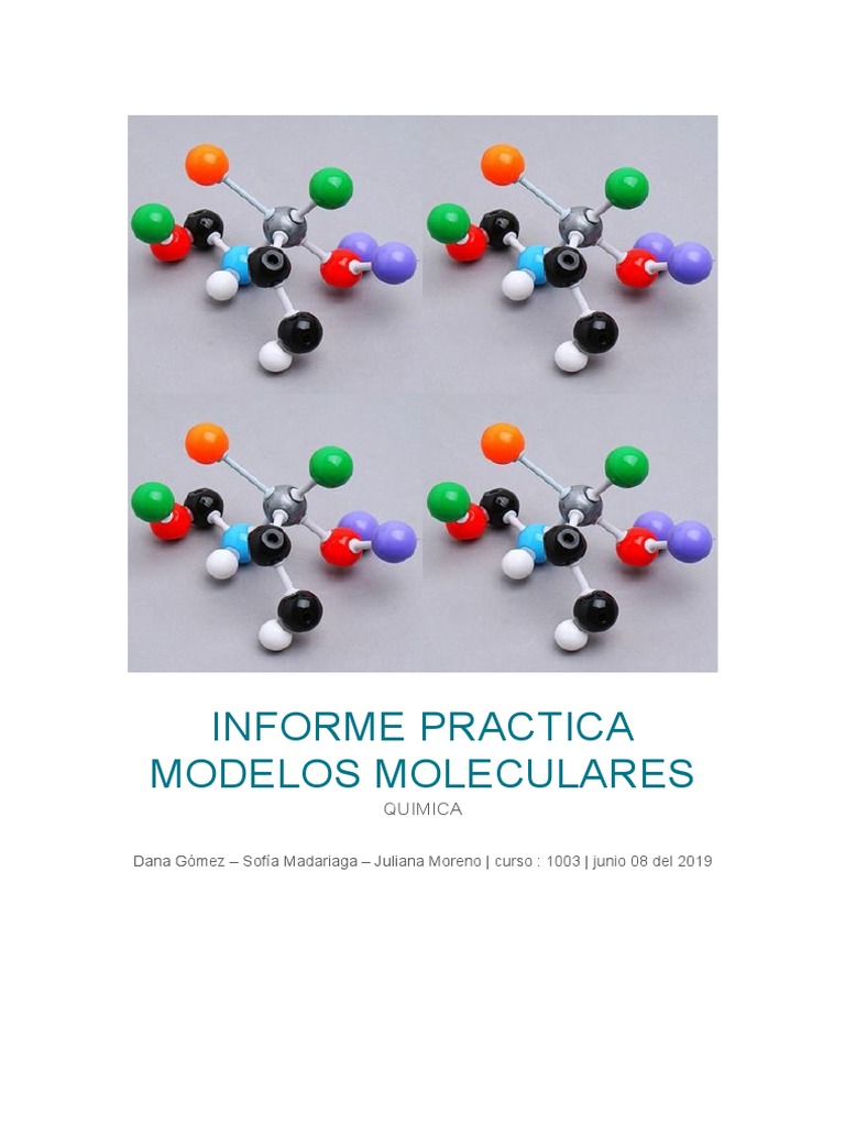 Practica Modelos Moleculares | PDF | Enlace químico | Ácido
