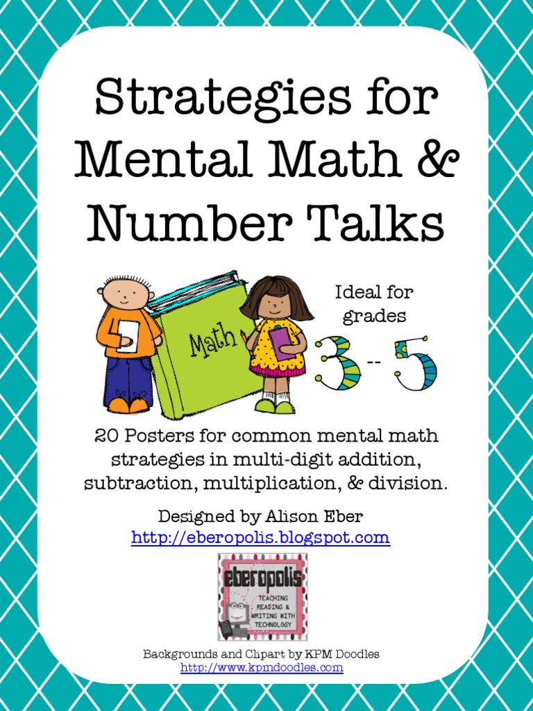 Mental Math Number Talk Strategies PDF | PDF | Division (Mathematics ...