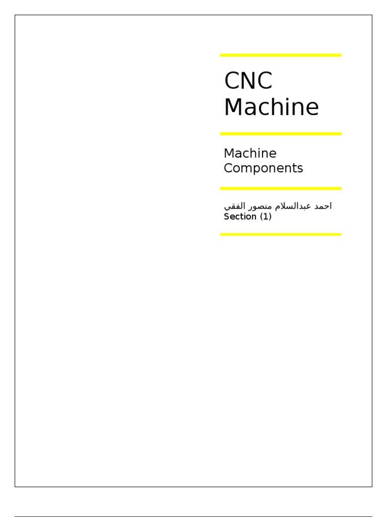 CNC Machine Component | PDF