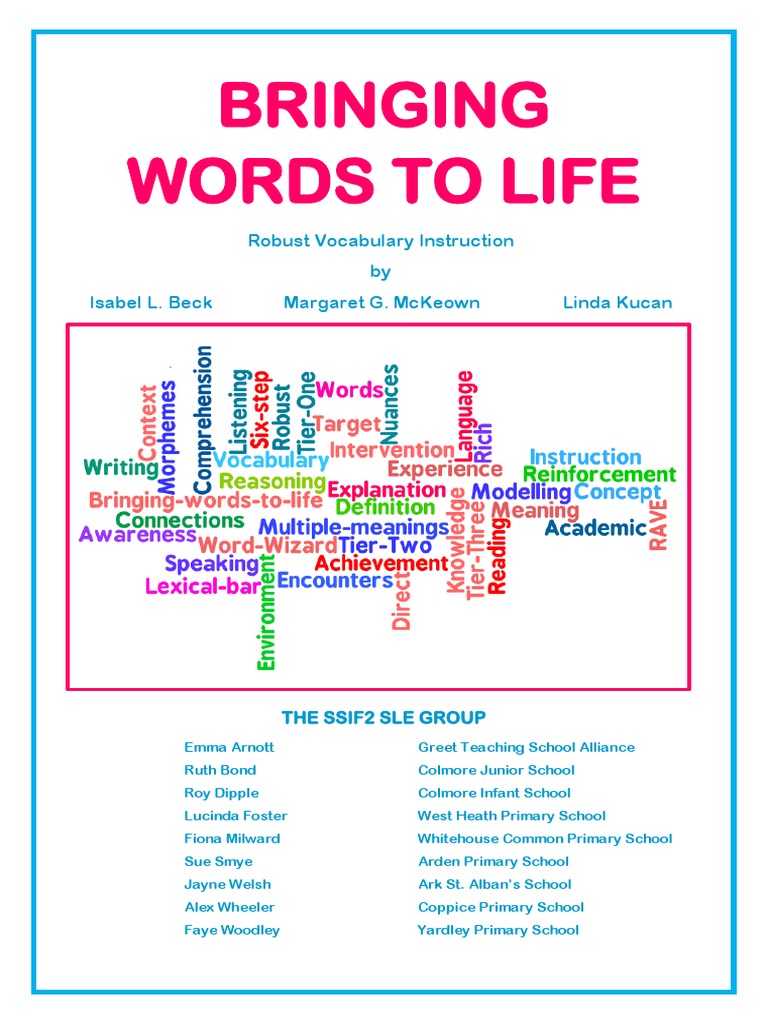 Bringing Words To Life Booklet | PDF | Vocabulary | Reading Comprehension