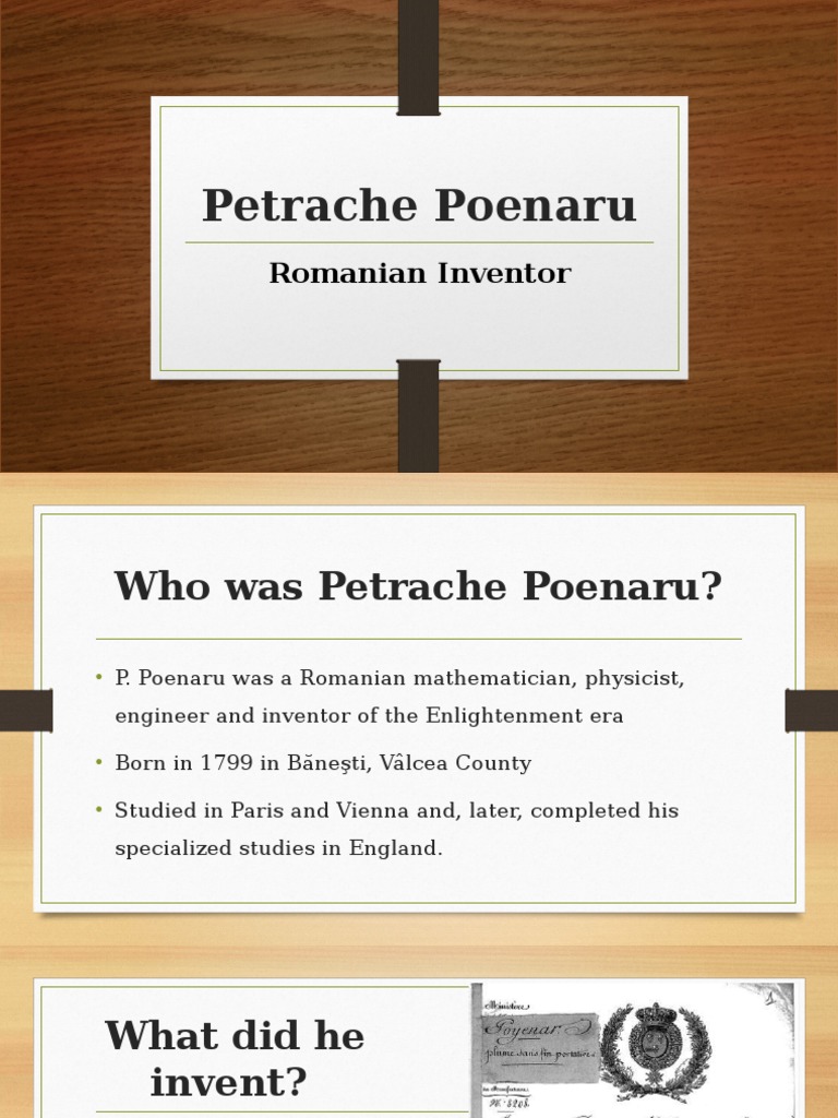 Romanian Inventor Petrache Poenaru Invented the First Fountain Pen | PDF
