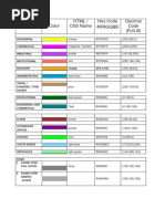 RGB Color Codes Chart | PDF | Rgb Color Model | Grey
