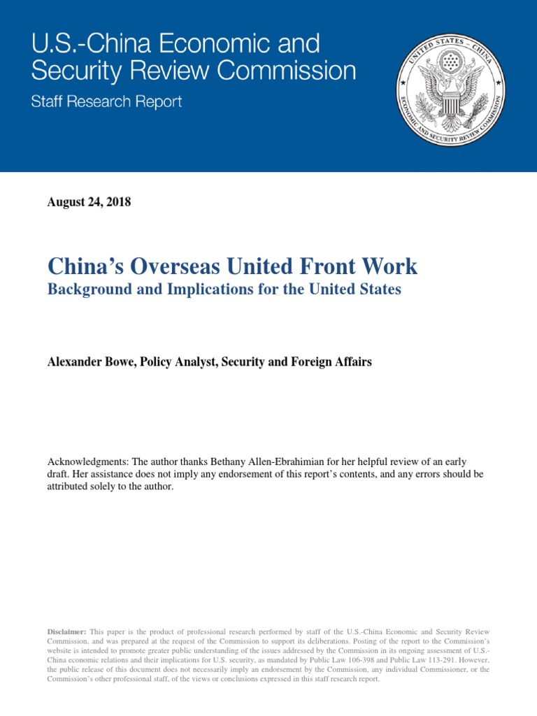 China’s United Front Work Overview | PDF | Communist Party Of China | China