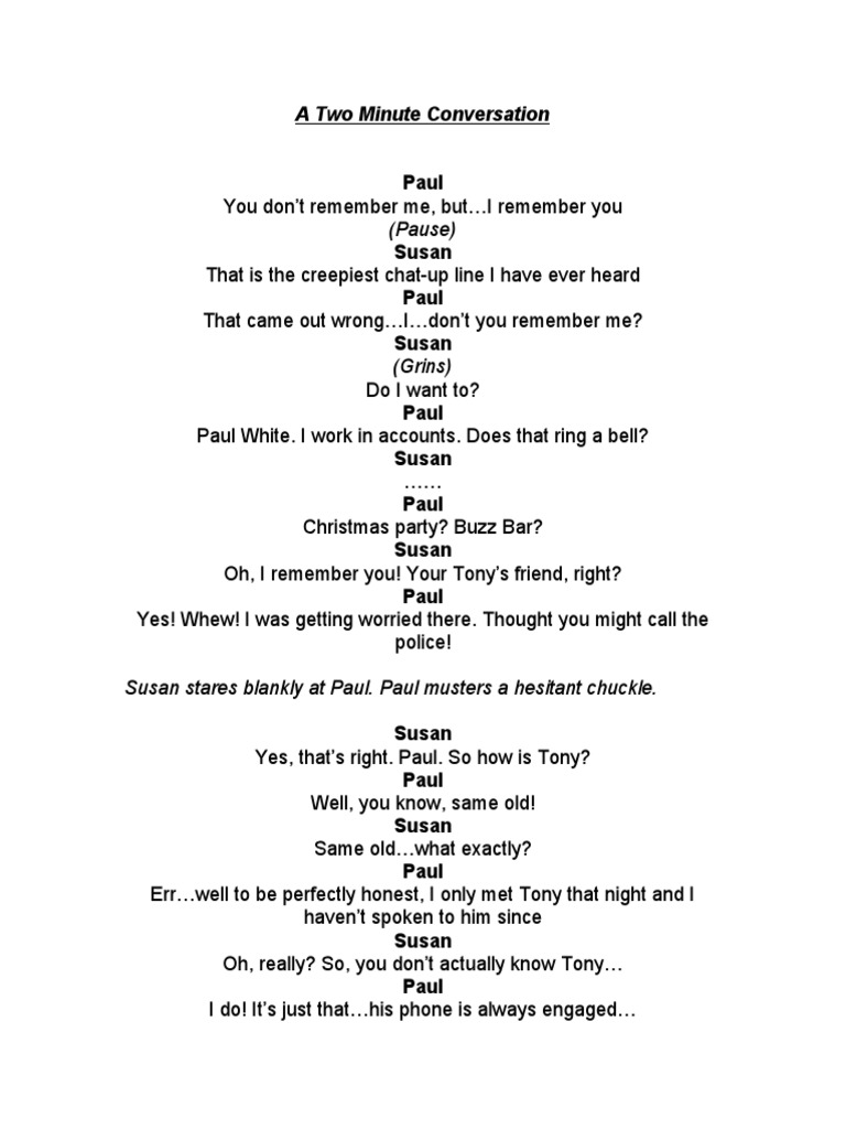 A Two Minute Conversation | PDF