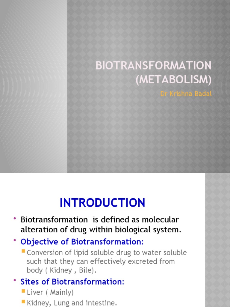4.drug Metabolism (Biotransformation) | PDF | Drug Metabolism ...