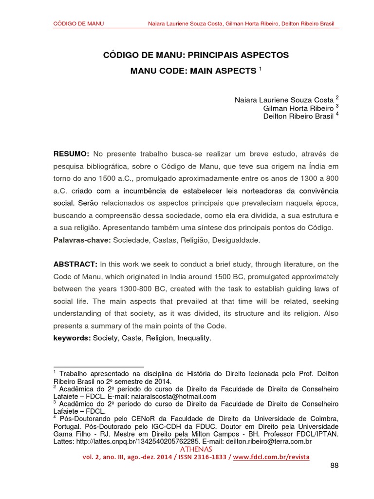 Código de Manu - Principais Aspectos | PDF | Mulher | Casamento