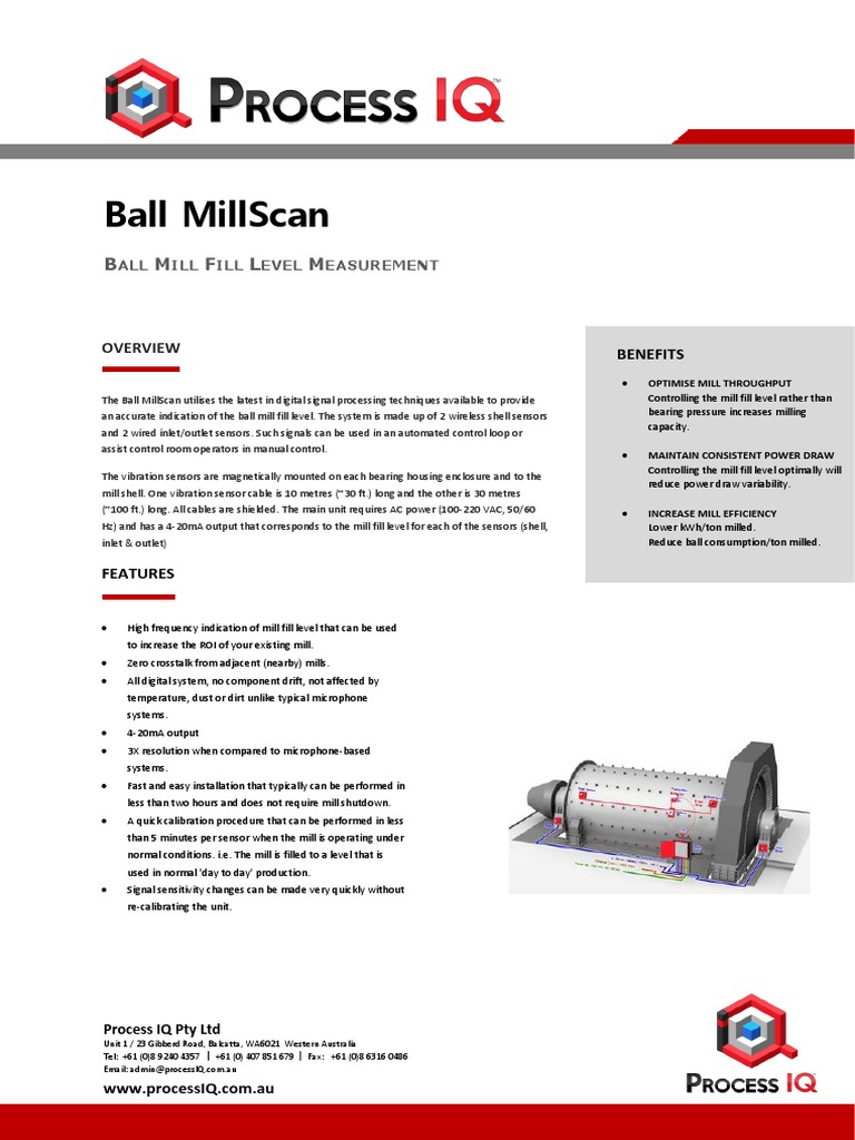 PIQ Ball Mill Scan | PDF | Sensor | Telecommunications Engineering