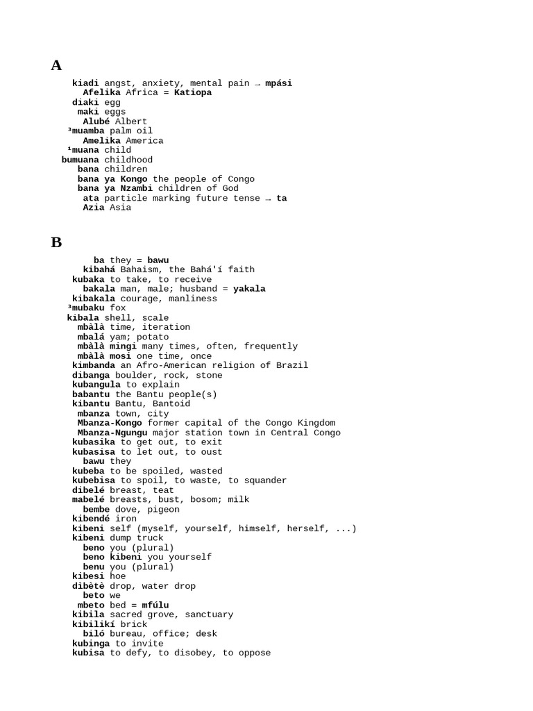Kikongo Kituba | PDF