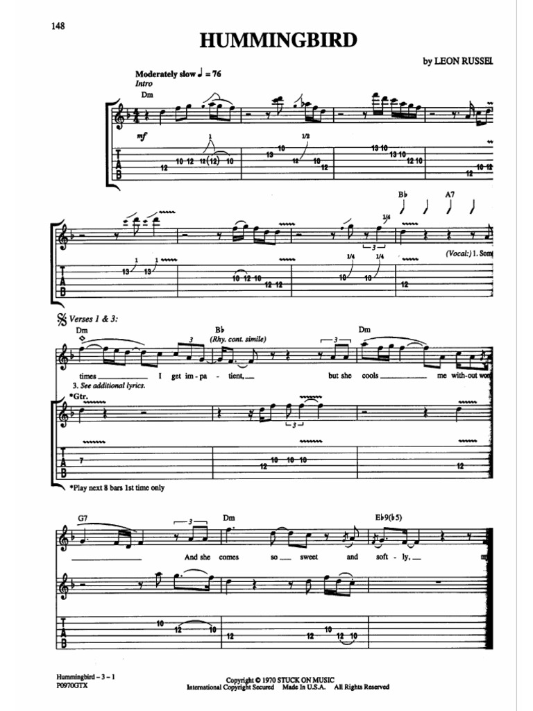 B.B. King - Hummingbird | PDF