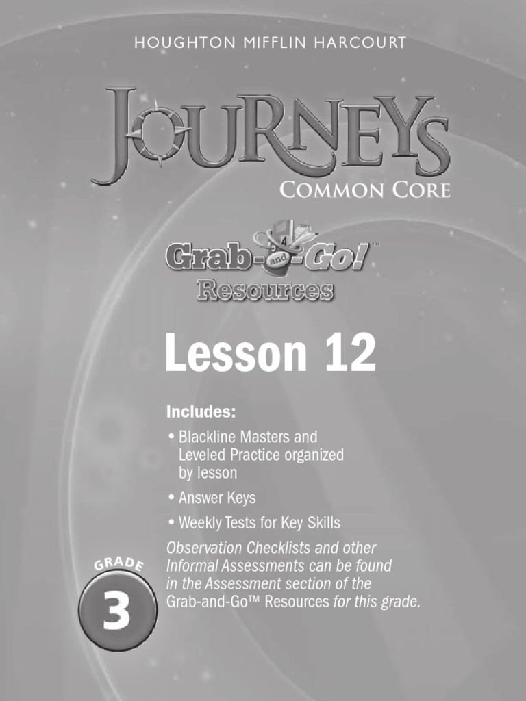 Journeys Unit 3 Lesson - 12 PDF | PDF | Phonics | Reading Comprehension