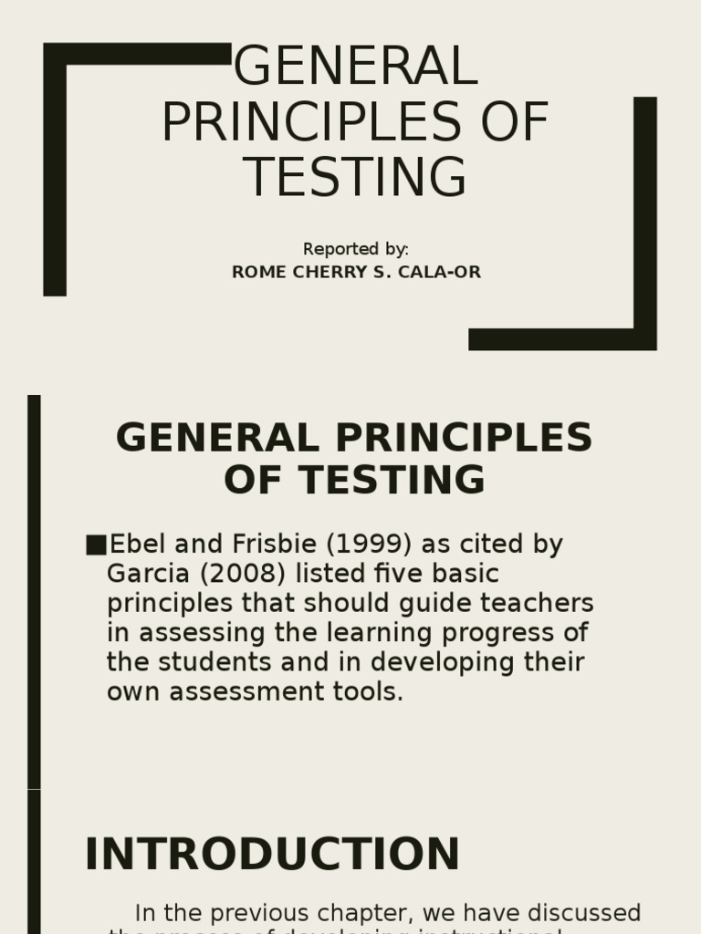 Principles of Effective Testing | PDF | Educational Assessment | Test ...