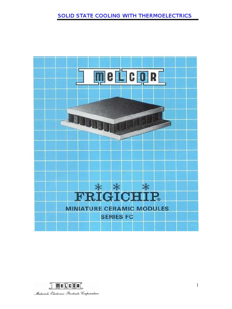 Especificaciones Celdas Peltier | PDF | Temperatura | Bomba de calor
