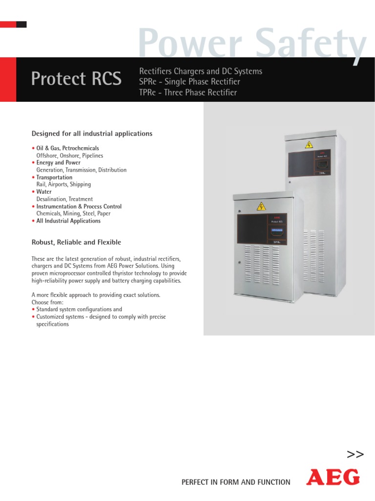 Aeg Protect - Rcs Rec | PDF | Rectifier | Battery Charger