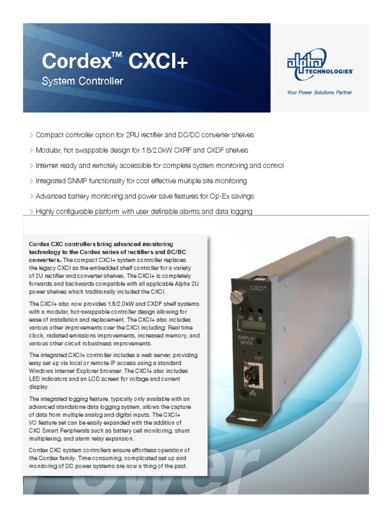 Cordex CXCI | PDF | Rectifier | Internet