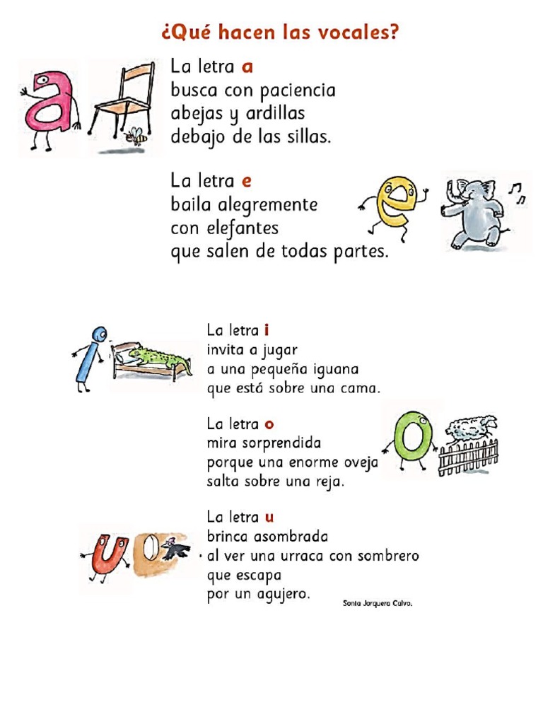 Poema Las Vocales | PDF