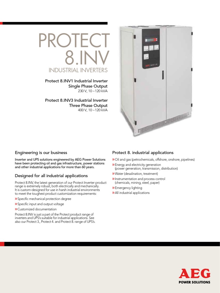 AEG Protect-8 INV EN | PDF | Power Inverter | Mains Electricity