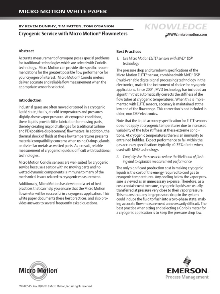 Dunphy Et Al. - 2002 - Cryogenic Service With Micro Motion Flowmeters ...