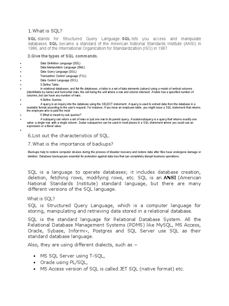 Unit 4 | PDF | Sql | Relational Database