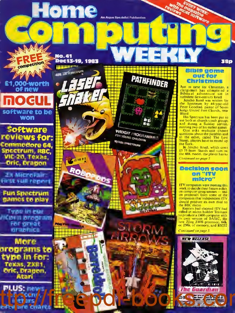 Home Computing Weekly Technology Magazine 041 | PDF | Microcomputers ...