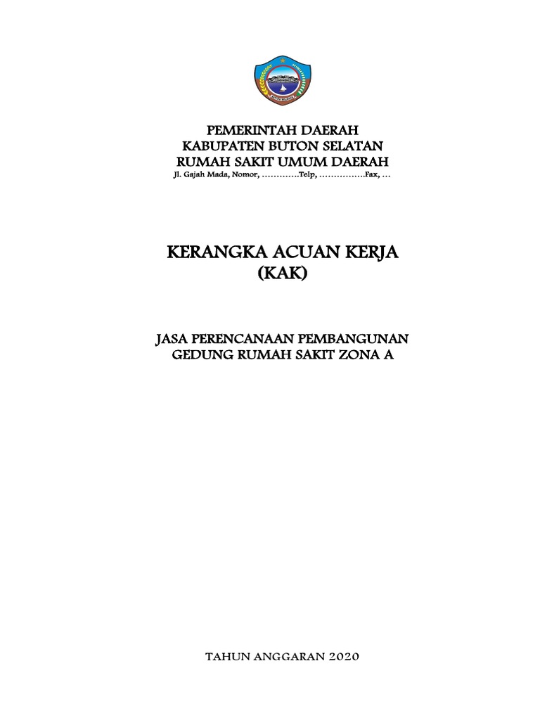 KAK Perencanaan Pembangunan Gedung Rumah Sakit Zona A PDF | PDF | Seni