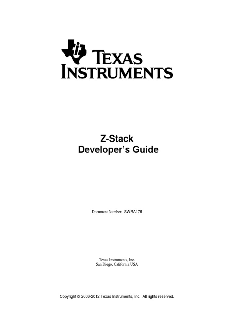 5633.Z-Stack Developer's Guide | PDF | Routing | Computer Network