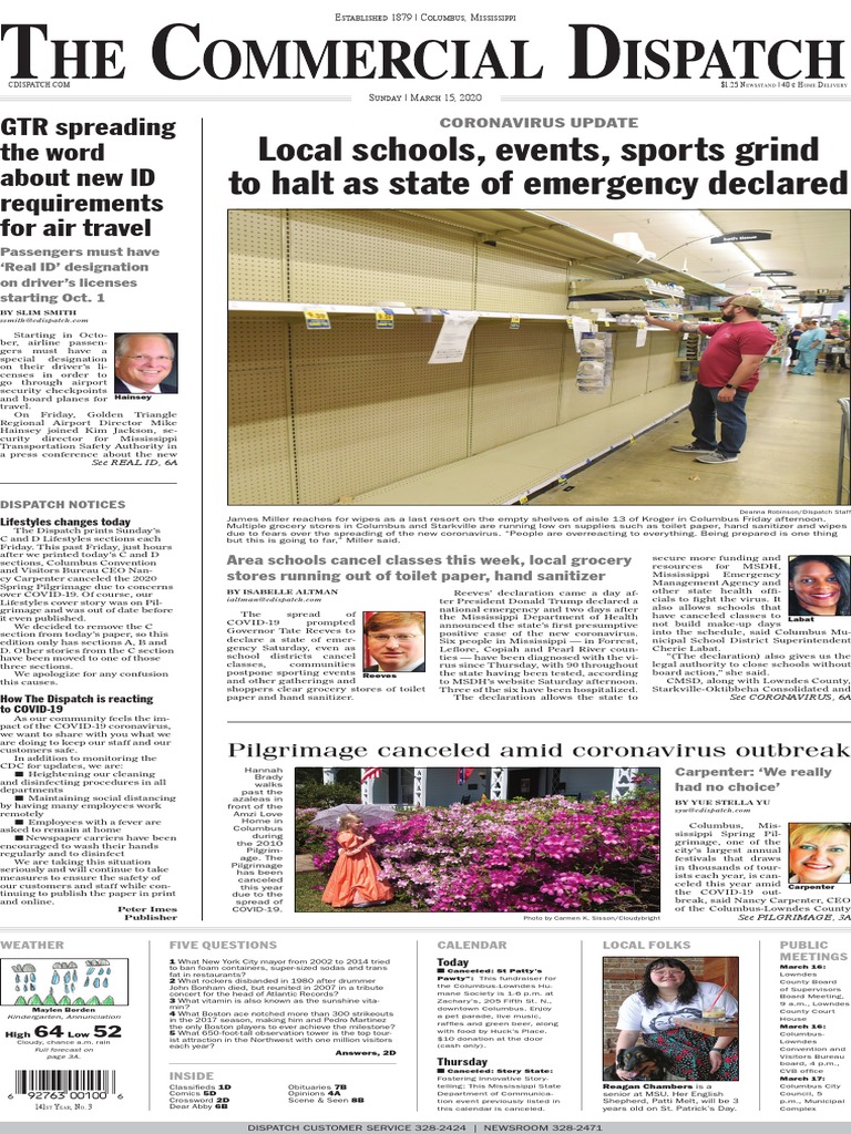 Commercial Dispatch Eedition 3-15-20 | PDF | Violence | Nature