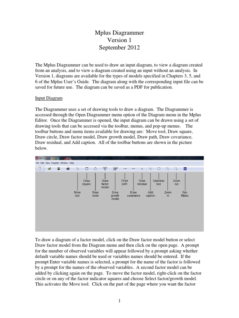Mplus Diagrammer | PDF | Menu (Computing) | Parameter (Computer Programming)